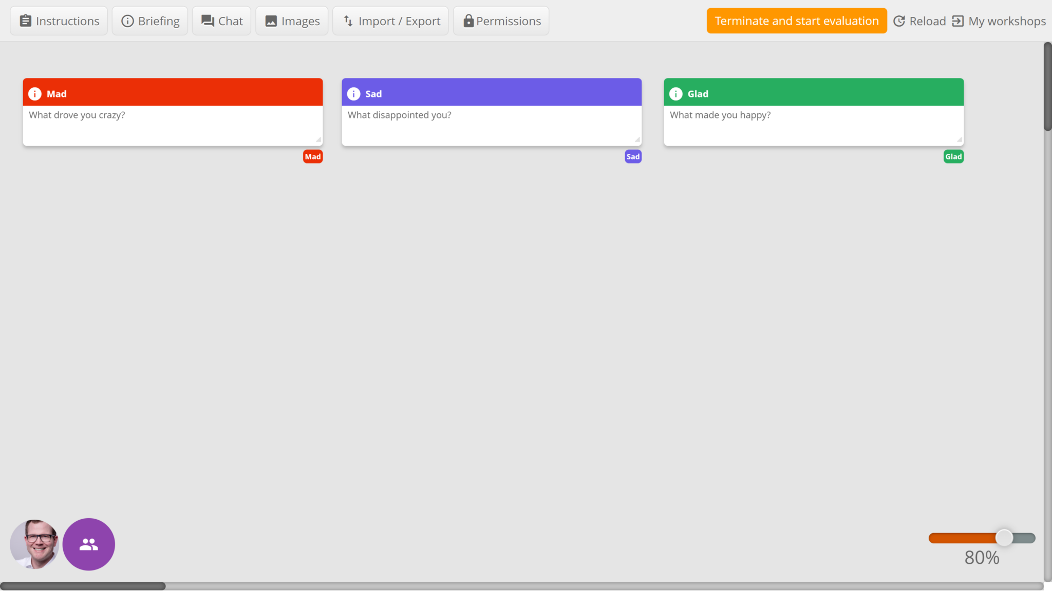 Online Retro tool for agile teams - IdeaClouds