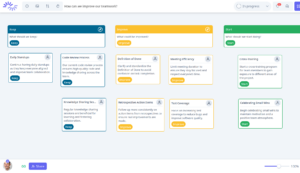 KISS Retrospective: Keep, Improve, Start, Stop | IdeaClouds